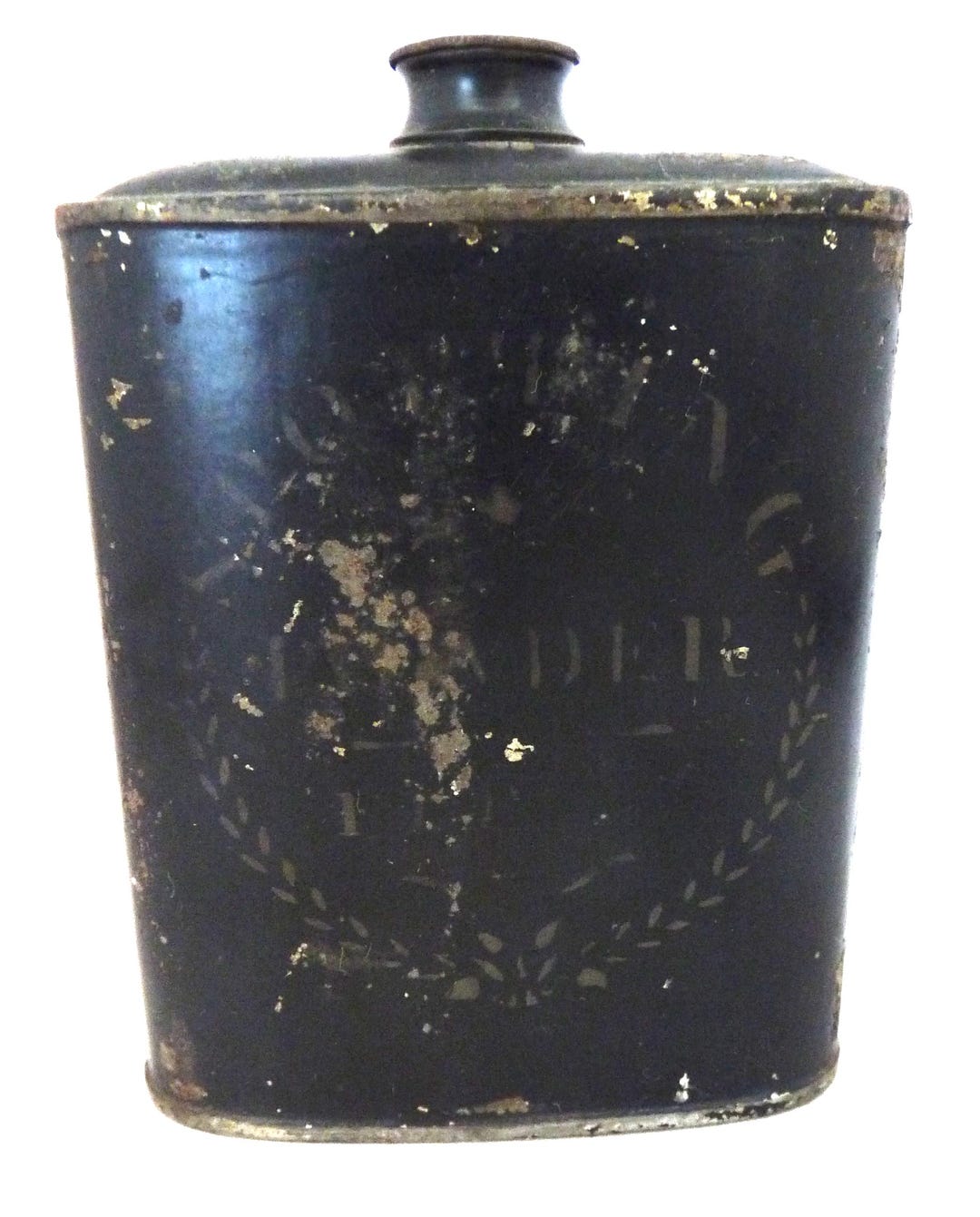 Antique Stenciled Gun Powder Tin Rifle Primitive Sporting Collectible ...