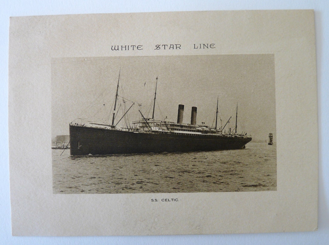 White Star Line Advertising Trade Card S Celtic 1928 Log Shipping ...