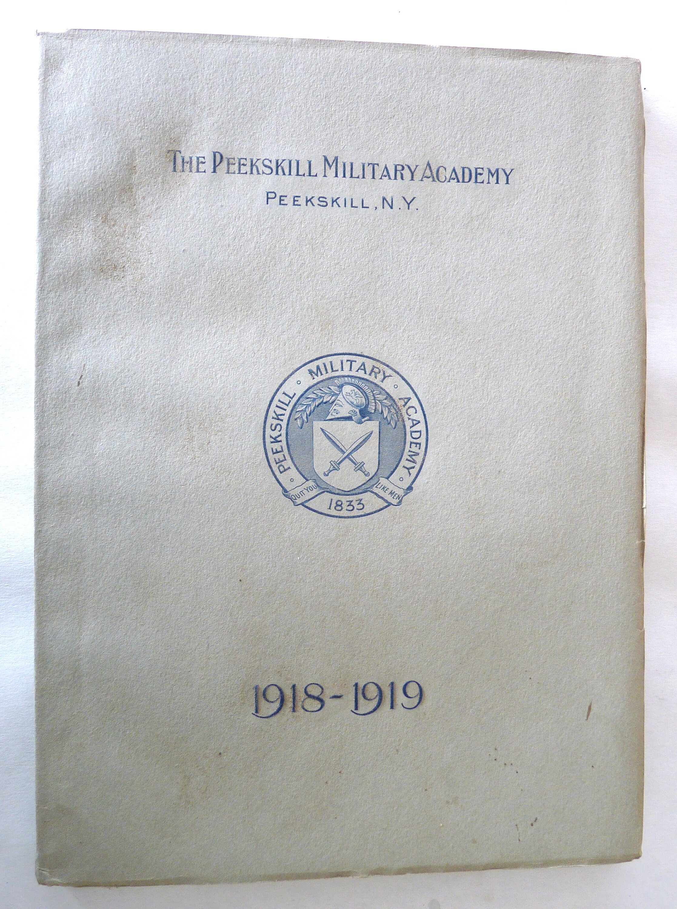 Peekskill Military Academy NY 1918 1919 Register Book Catalog History ...