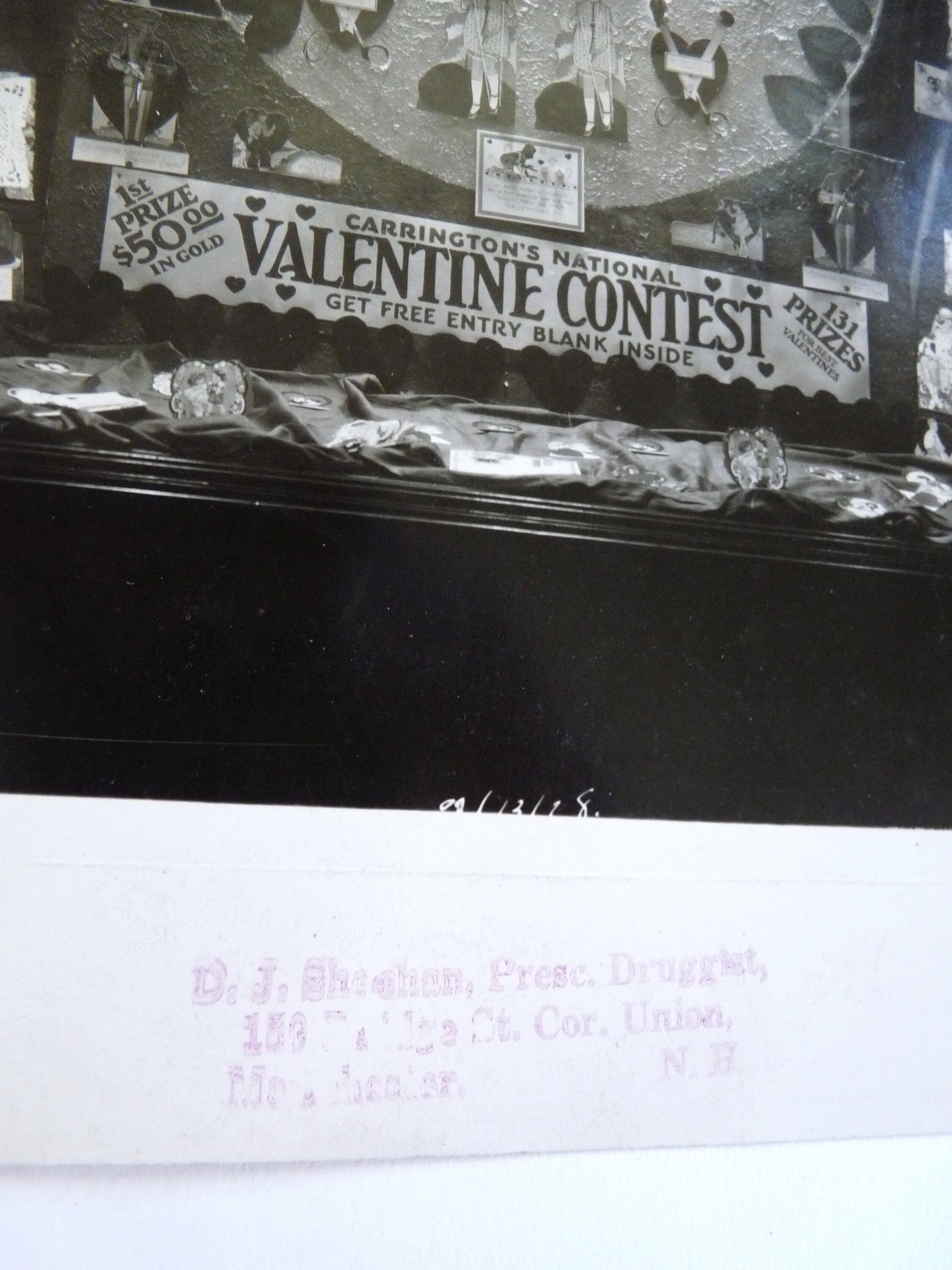 Valentine Vintage Original Photograph Drug Store Advertising Window ...