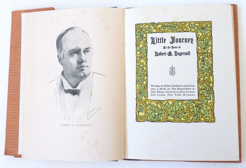 Little Journeys Homes Great Americans Ingersoll Hubbard Antique 1930 ...