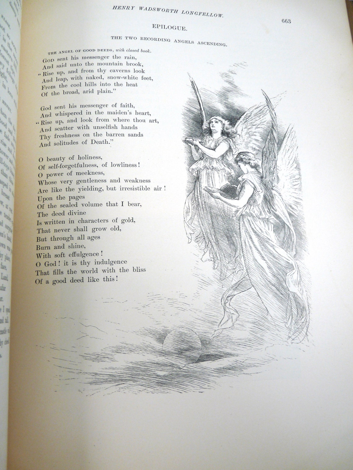 Poetical Works Longfellow Illustrated Vol I 1881 II 1882 Antique Books ...