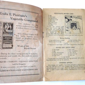 Come Into the Kitchen Lydia Pinkham Advertising Cookbook Vintage 1930 ...