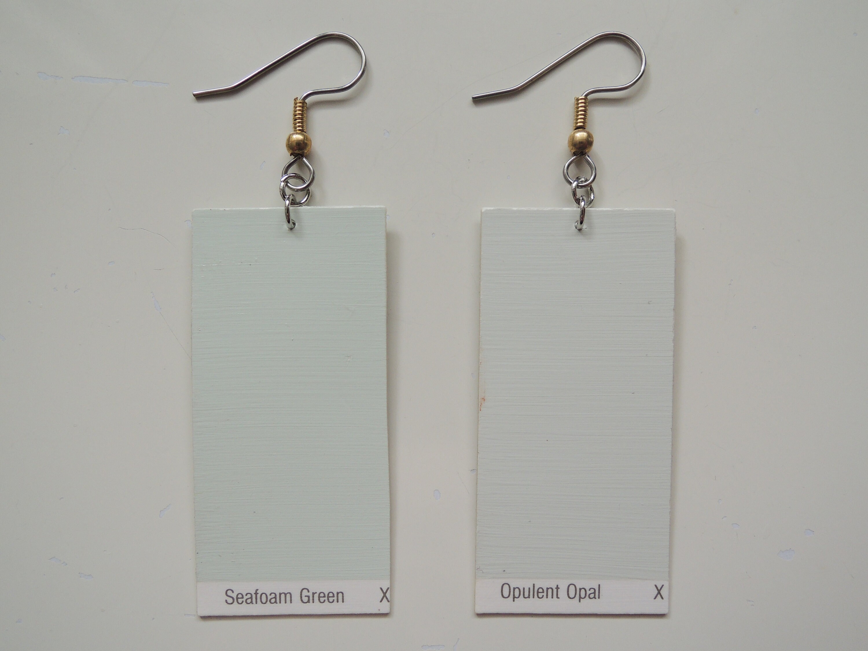 Pastel Greens Paint Chip Swatch Sample Earrings can Be | Etsy