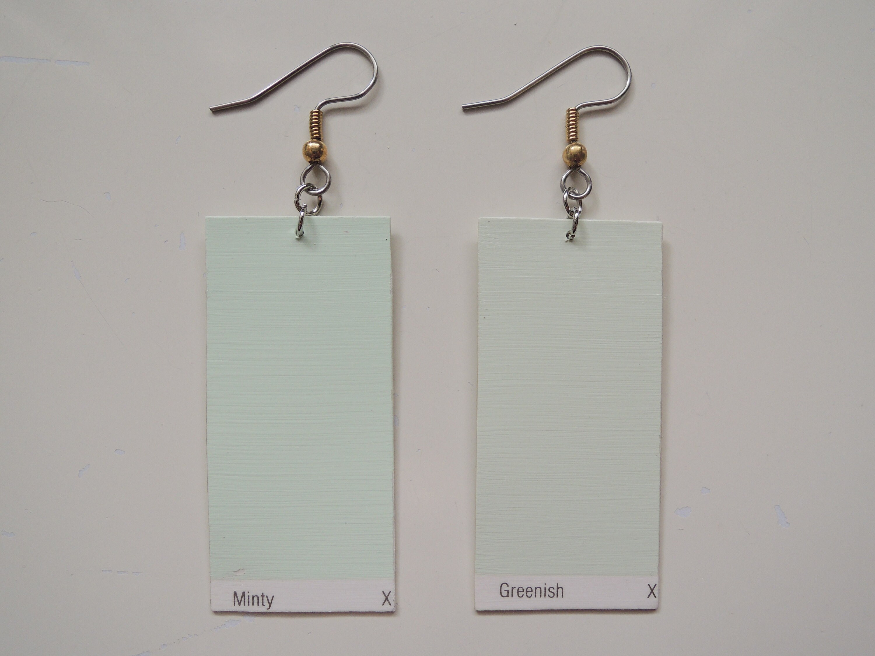 Pastel Greens Paint Chip Swatch Sample Earrings can Be | Etsy