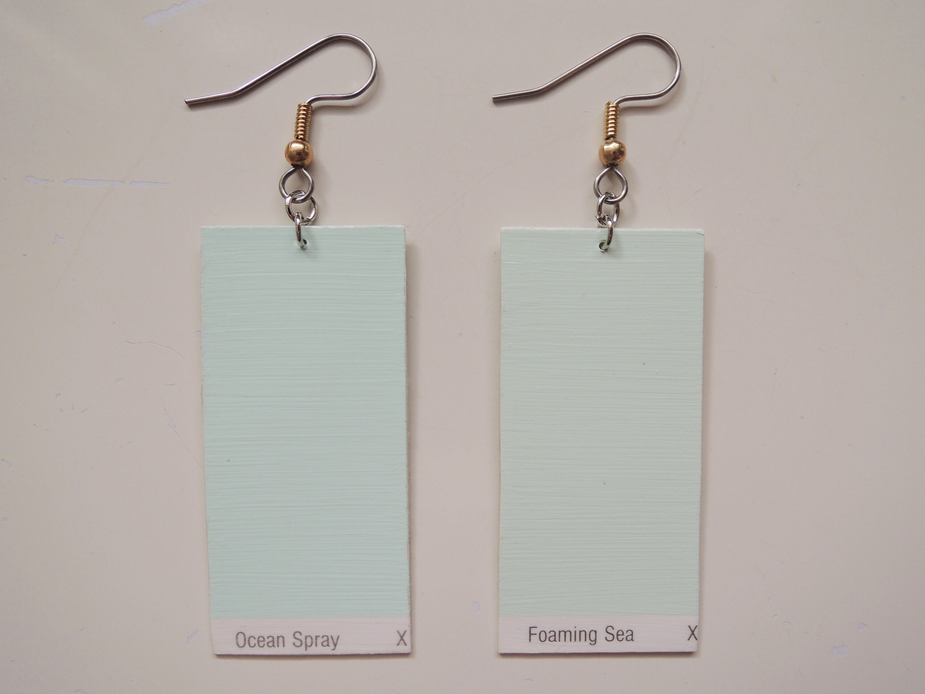Pastel Greens Paint Chip Swatch Sample Earrings can Be | Etsy