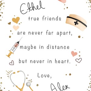Personalised Nurse Friendship Quote Print - Etsy