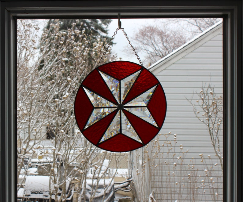 Circular Beveled Maltese Cross - Etsy