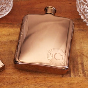 Rose Gold Personalized Flask, Engraved Bridesmaid Gift - Etsy