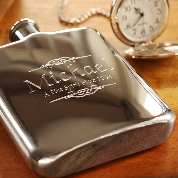 Silver Flask - Etsy