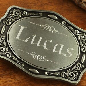 Engraved Name Belt Buckle: Personalized Cowboy Groomsman Gift - Etsy