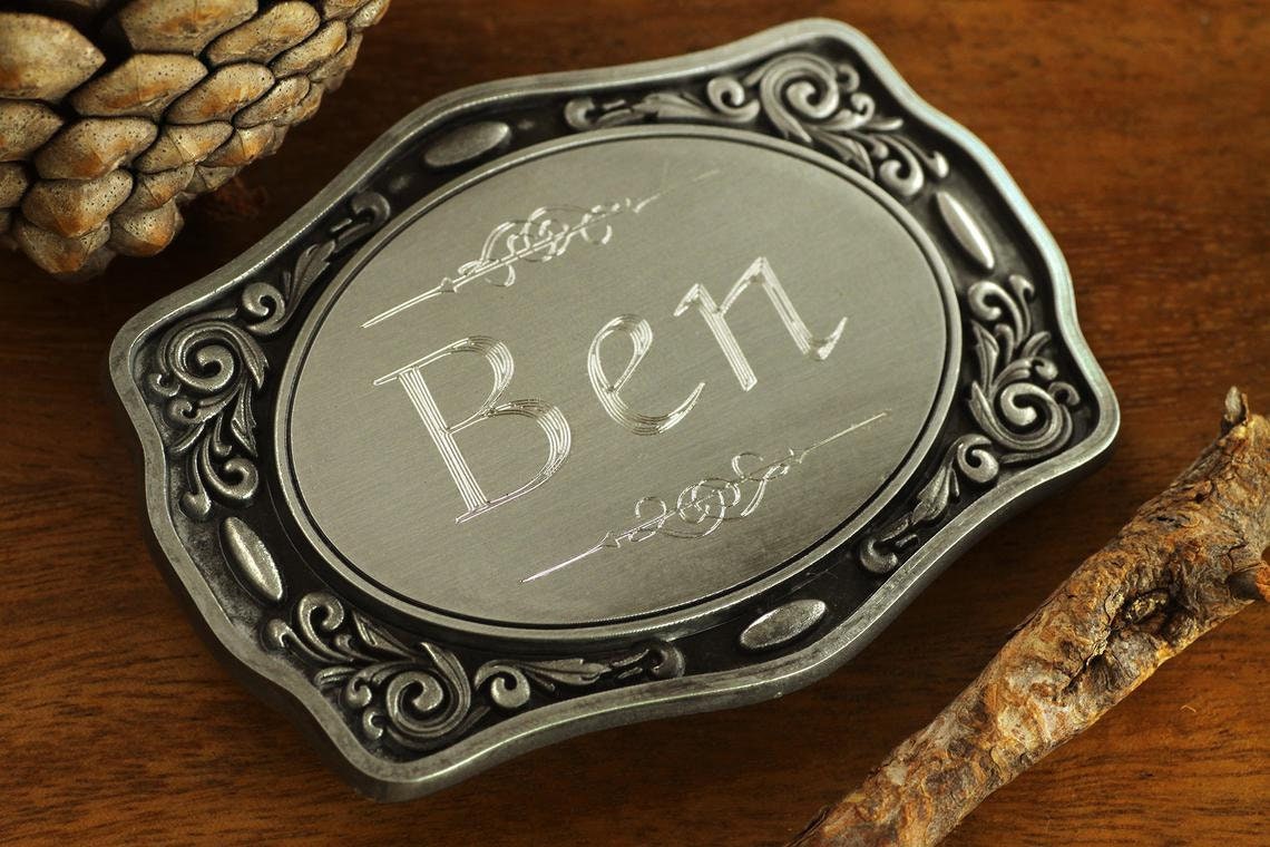 Engraved NAME Belt Buckle Personalized Belt Buckle Groomsman | Etsy