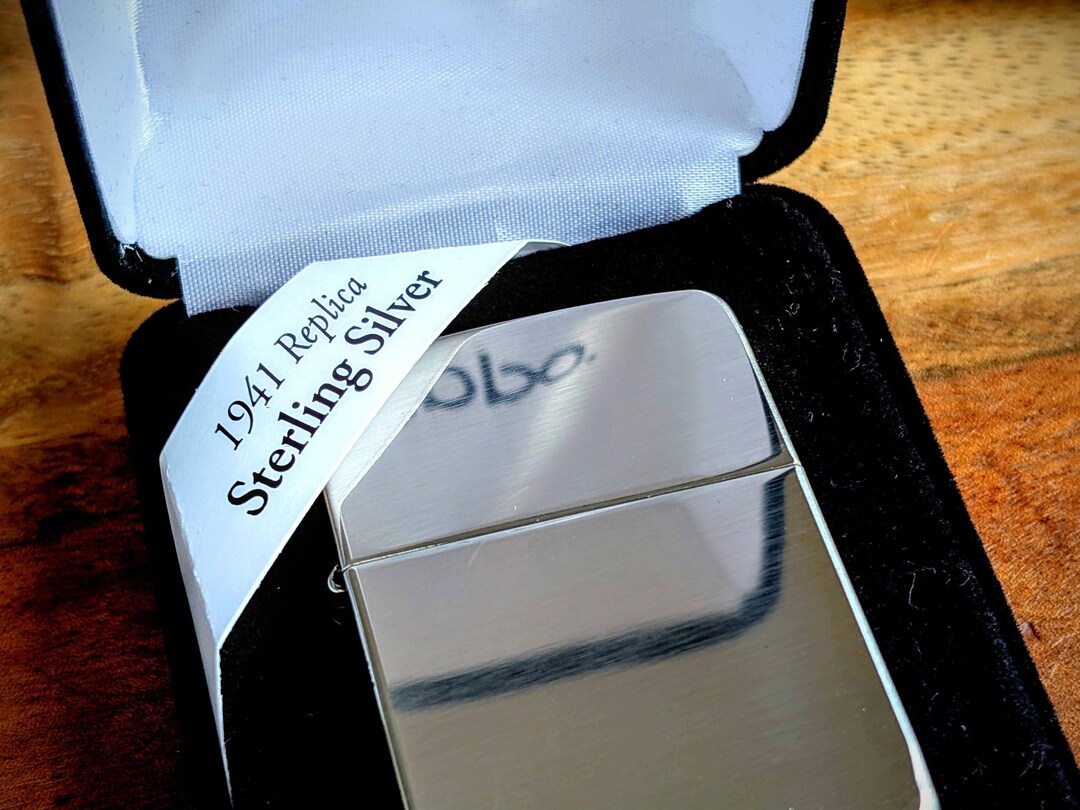 1941 Replica High Polish Sterling Silver Engraved Zippo - Etsy