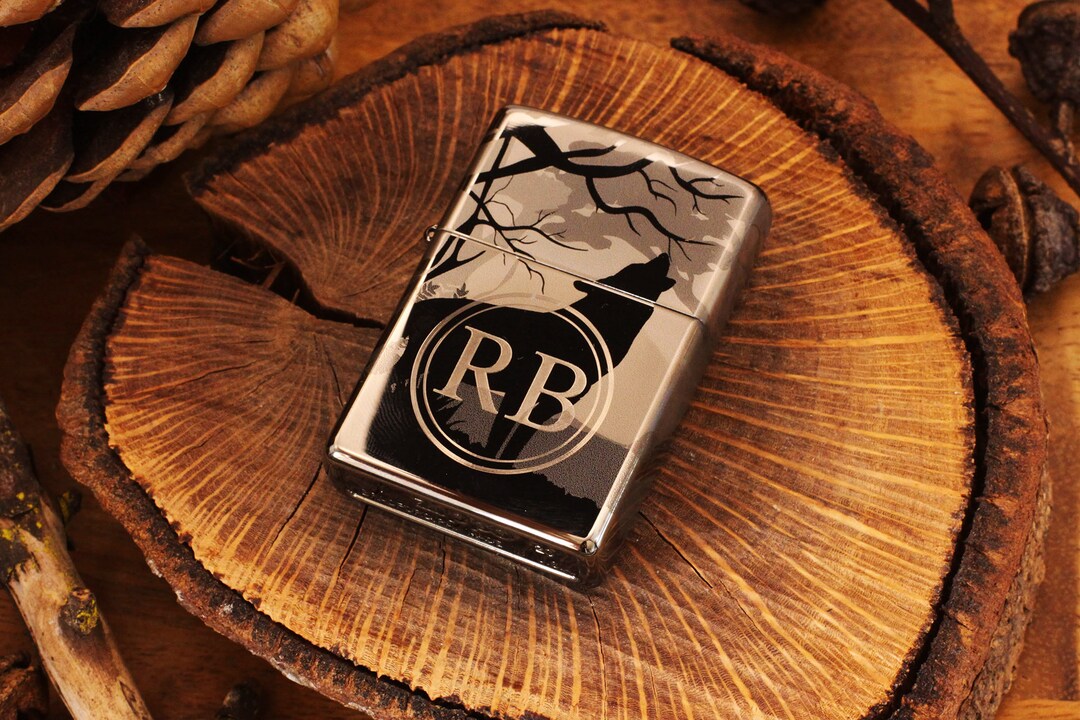Wolves Official Zippo© Lighter, Engraved Wolf Lighter, Groomsman ...