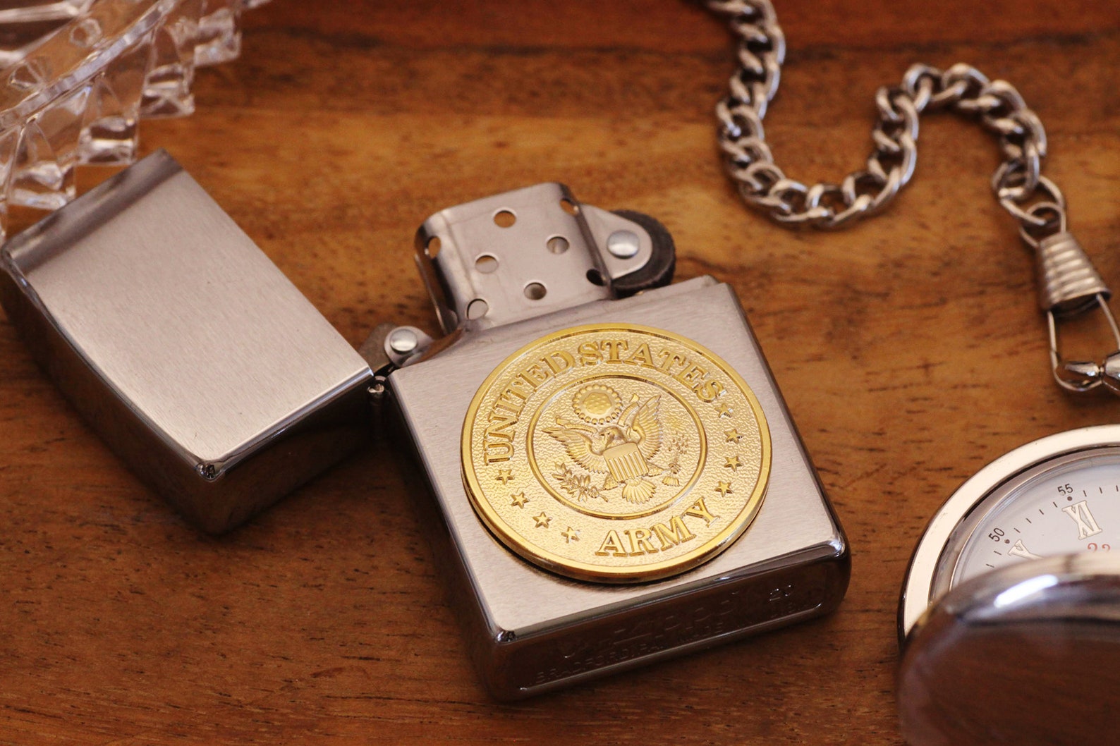 US ARMY Zippo Lighter: Brushed Chrome, Engraved, Official - Etsy