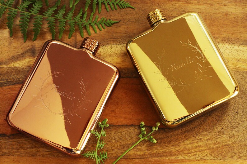 His and Hers Wedding Flasks Set of 2 Personalized Flasks | Etsy