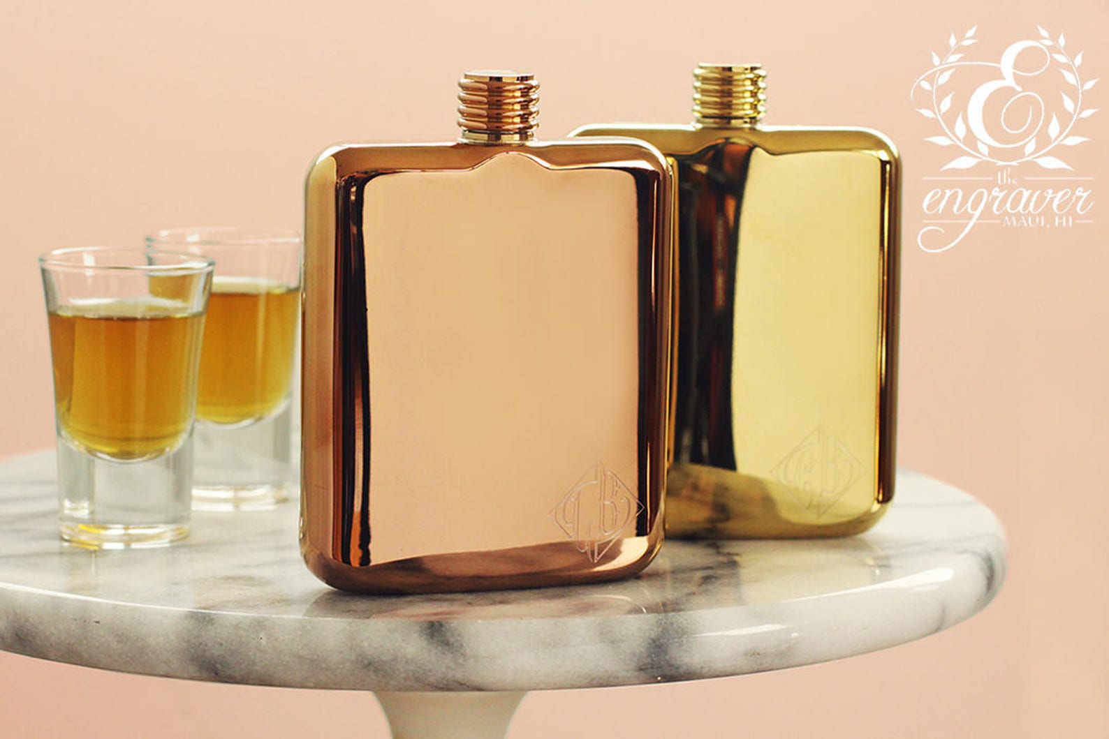 His and Hers Wedding Flasks Set of 2 Personalized Flasks | Etsy