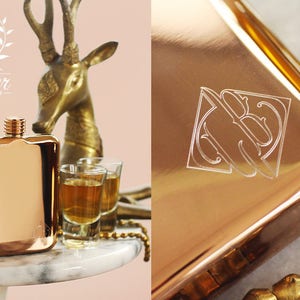 His and Hers Wedding Flasks, Set of 2 Personalized Flasks, Bride and ...