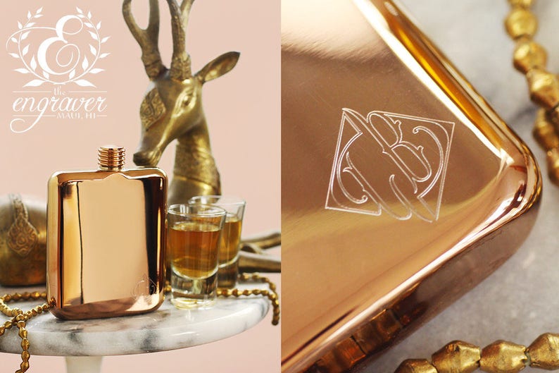 His and Hers Wedding Flasks Set of 2 Personalized Flasks | Etsy