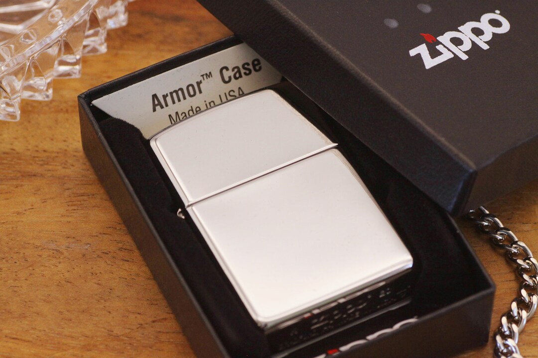 High Polish Chrome ARMOR® Zippo© Lighter, ARMOR® Zippos, Personalized Custom High Polish Chrome ...
