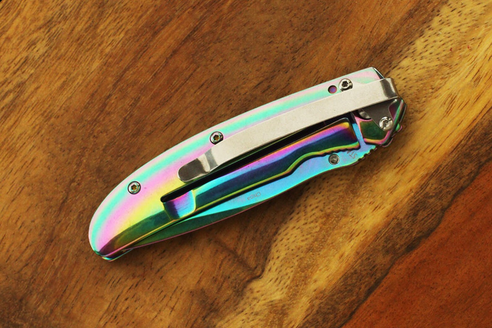 Holographic Clip Knife Personalized Holo Knife Engraved - Etsy