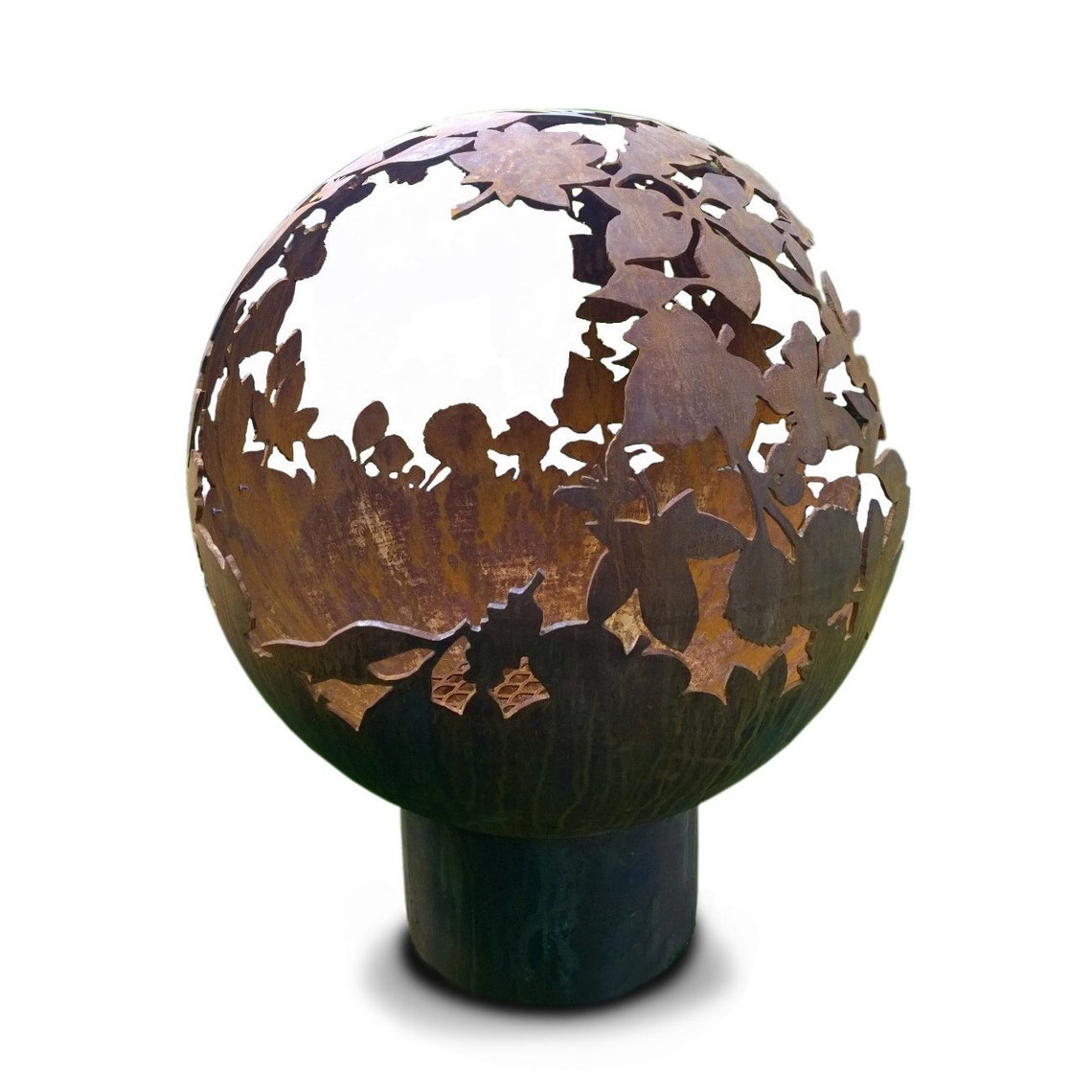 Fire Sphere 900mm Sculptural Fire Pit ''leaf'' | Etsy