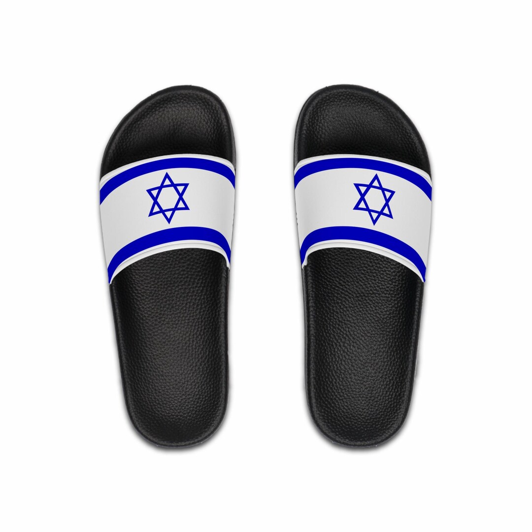 Israeli Flag Men's Slide Sandals, Israel, IL Flag - Etsy