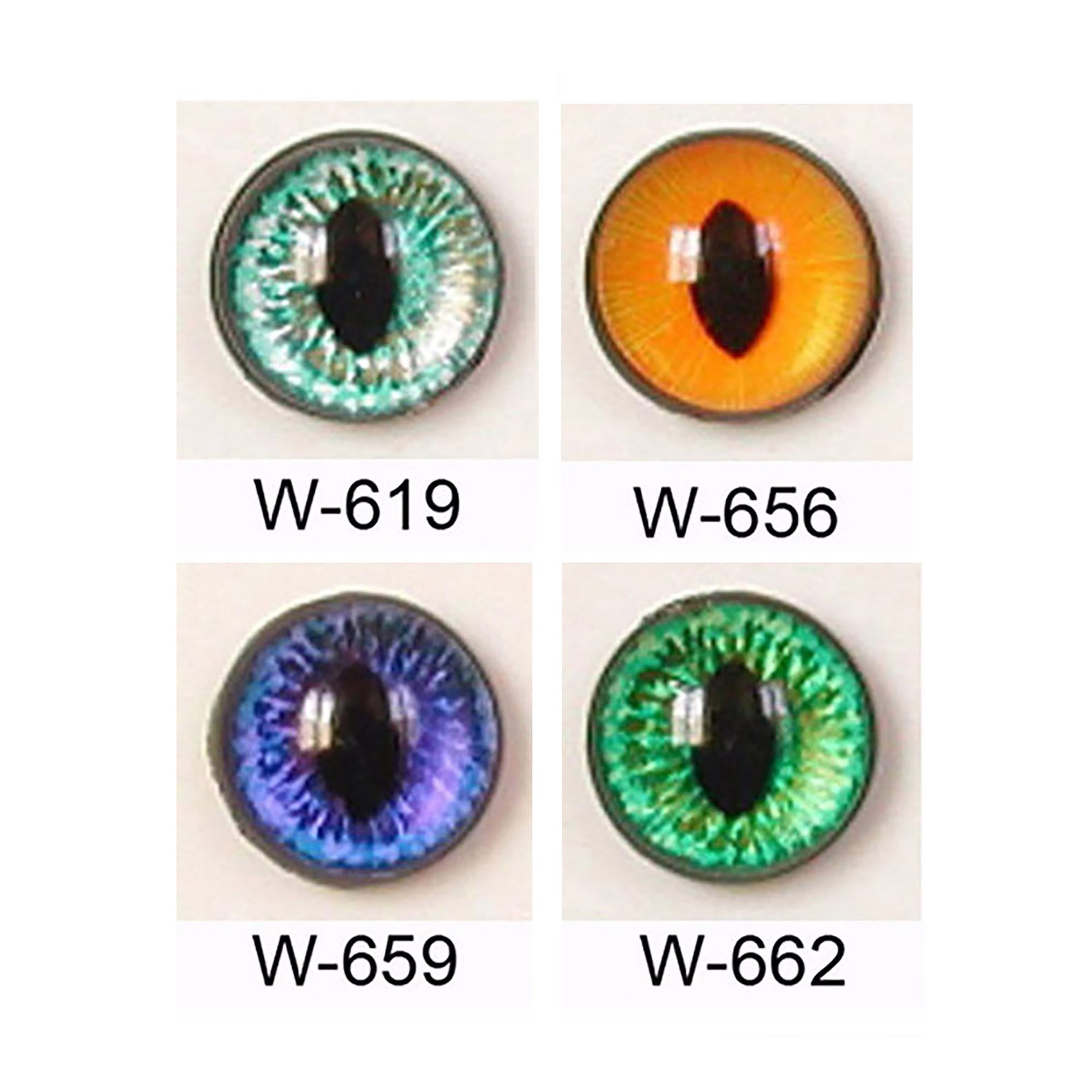 1 Pair 24mm Article W Plastic Safety Eyes Oval Pupils Plastic - Etsy