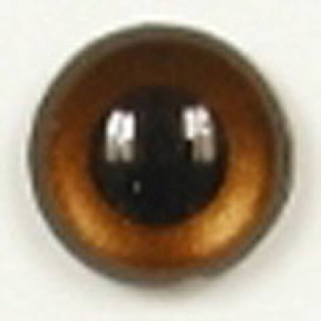 1 Pair 6mm Article UL358 Plastic Sew on Eyes Round Pupils Loop on Back ...