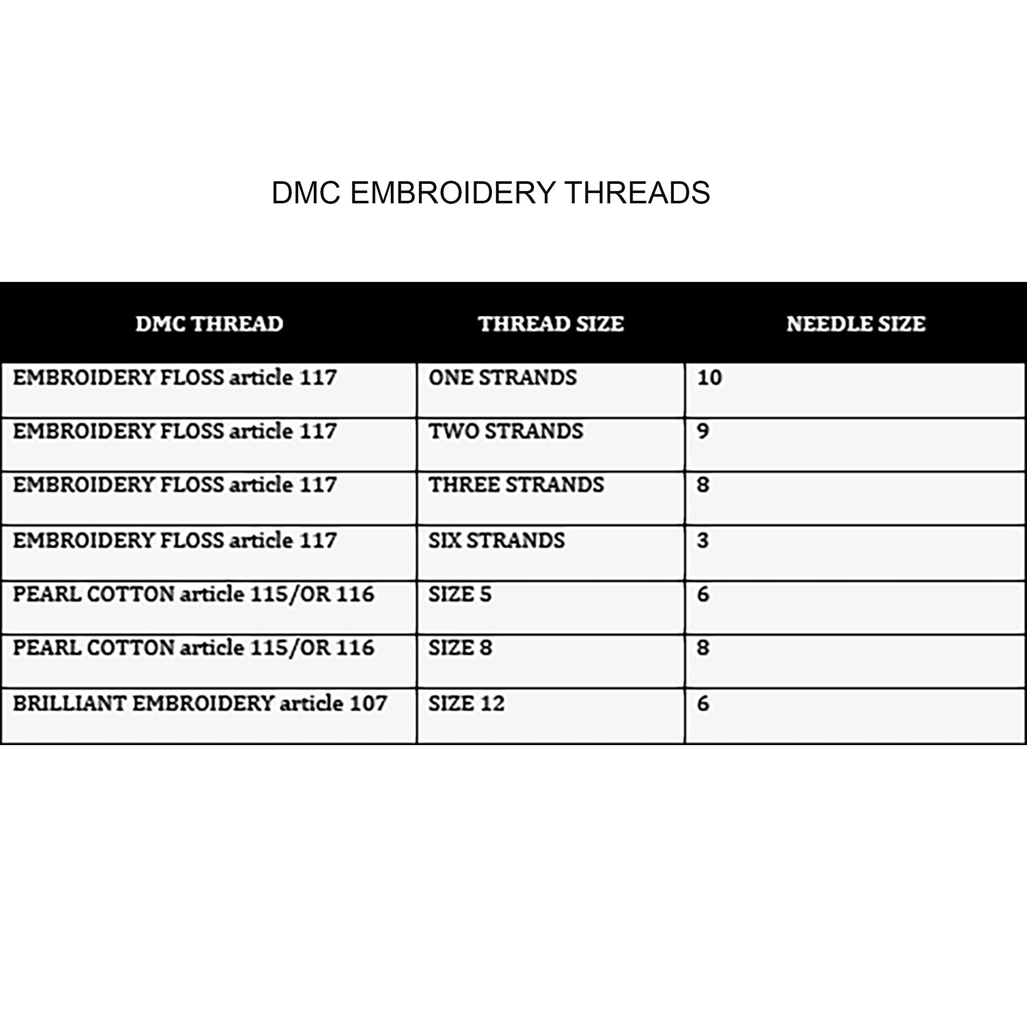 1 Package DMC Needles Available in 26 Sizes - Etsy