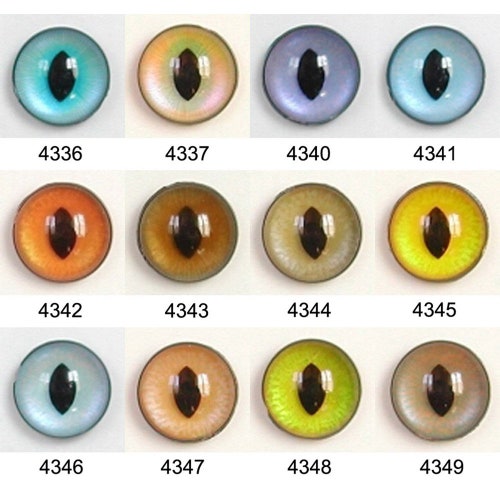 1 Pair 24mm Article W Plastic Safety Eyes Oval Pupils Plastic - Etsy