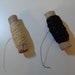 1 Yard Heavily Waxed Button Thread Dark Brown, Natural or Beige - Etsy