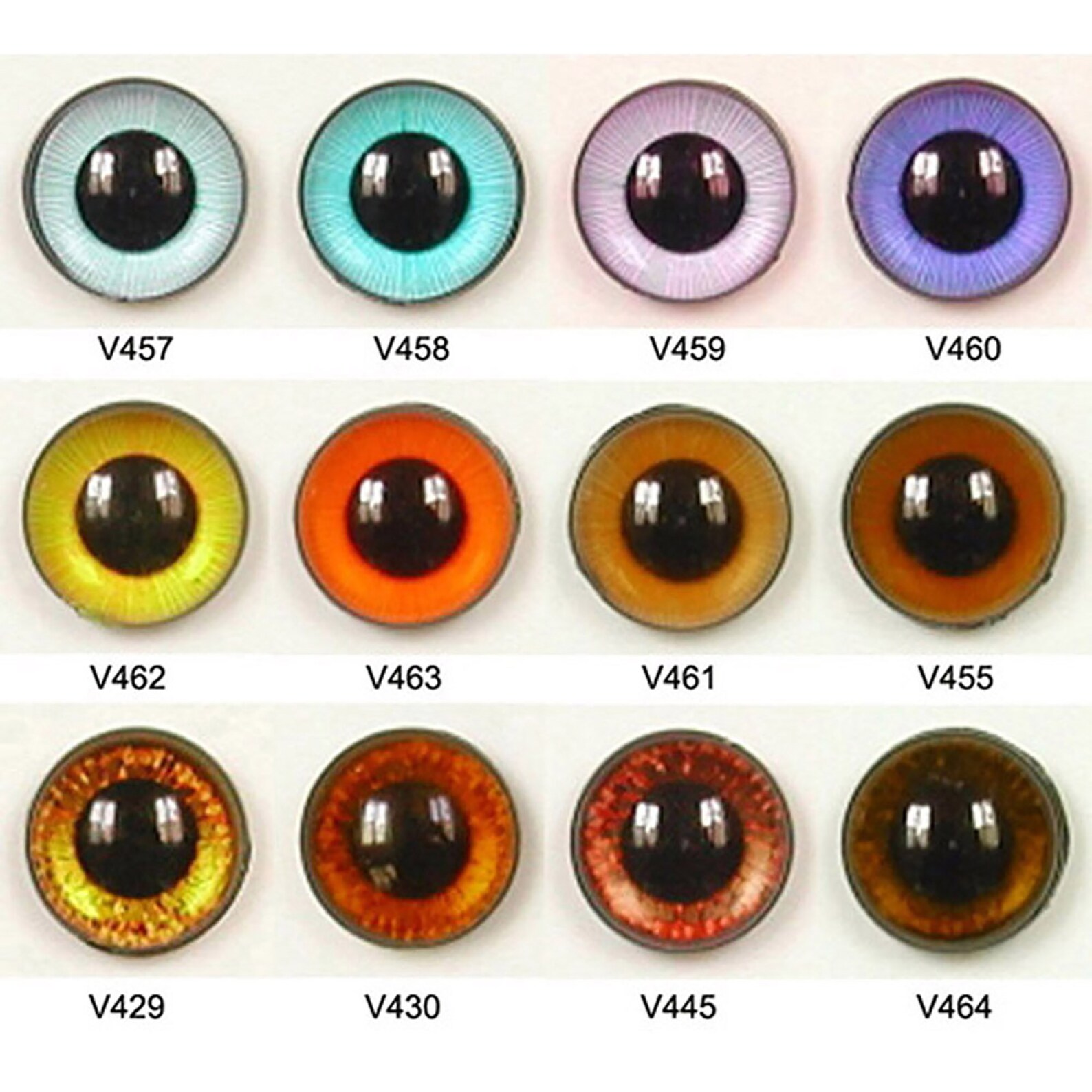 1 Pair 20mm Article V Plastic Sew on Eyes Round Pupils Loop on - Etsy
