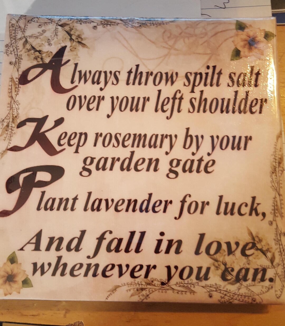 4x4 Practical Magic Ceramic Spell Tile: Witchcraft Home Decor (4x4) - Etsy