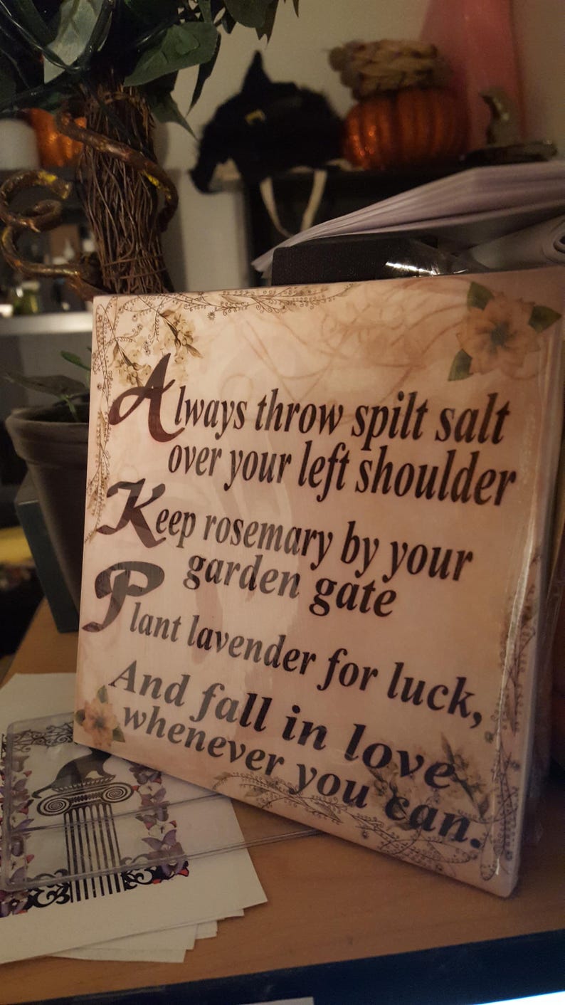 4x4 Practical Magic Ceramic Spell Tile: Witchcraft Home Decor (4x4) - Etsy
