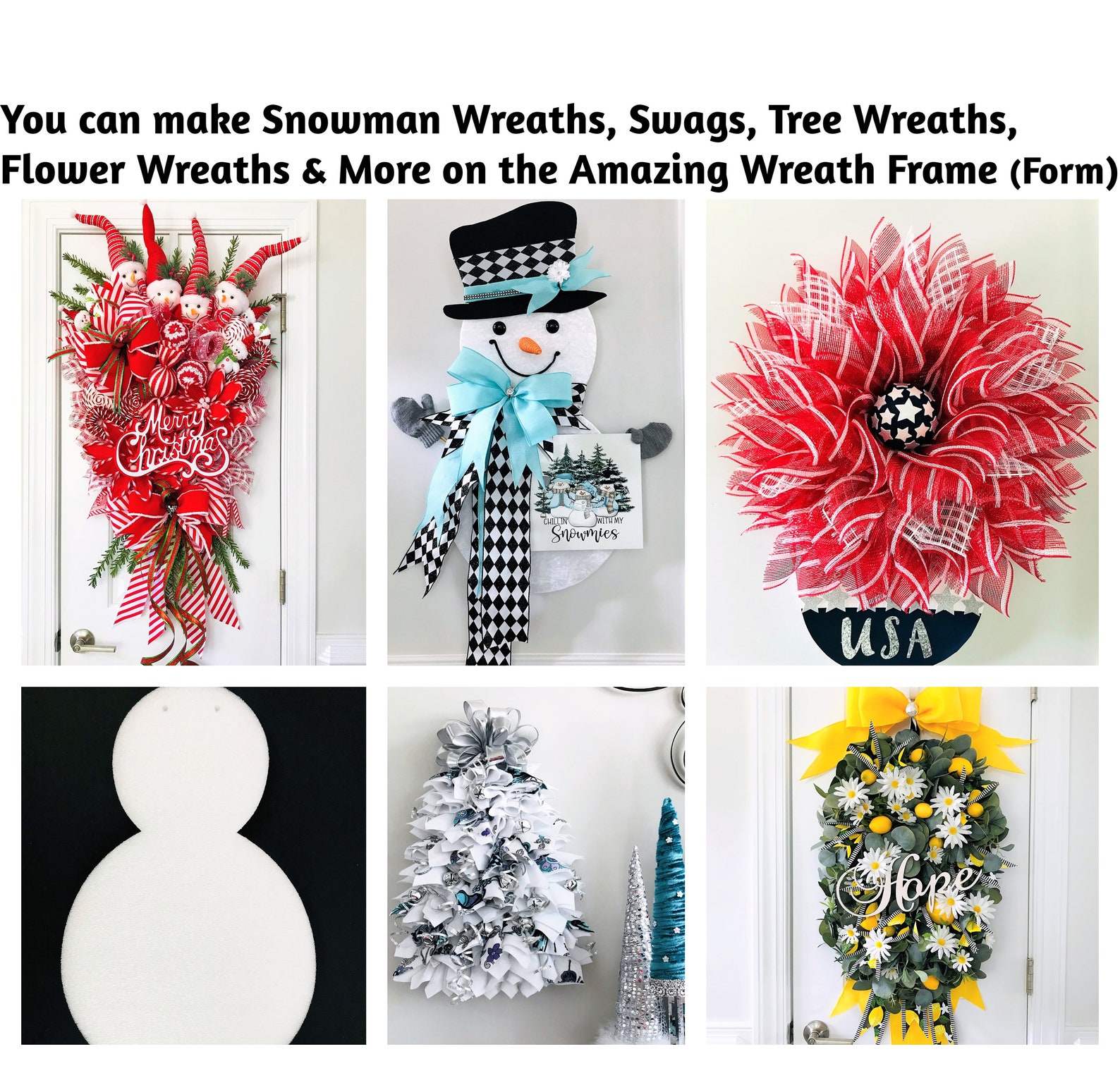 WREATH Form: Free Tutorials Included Amazing Wreath Frame - Etsy