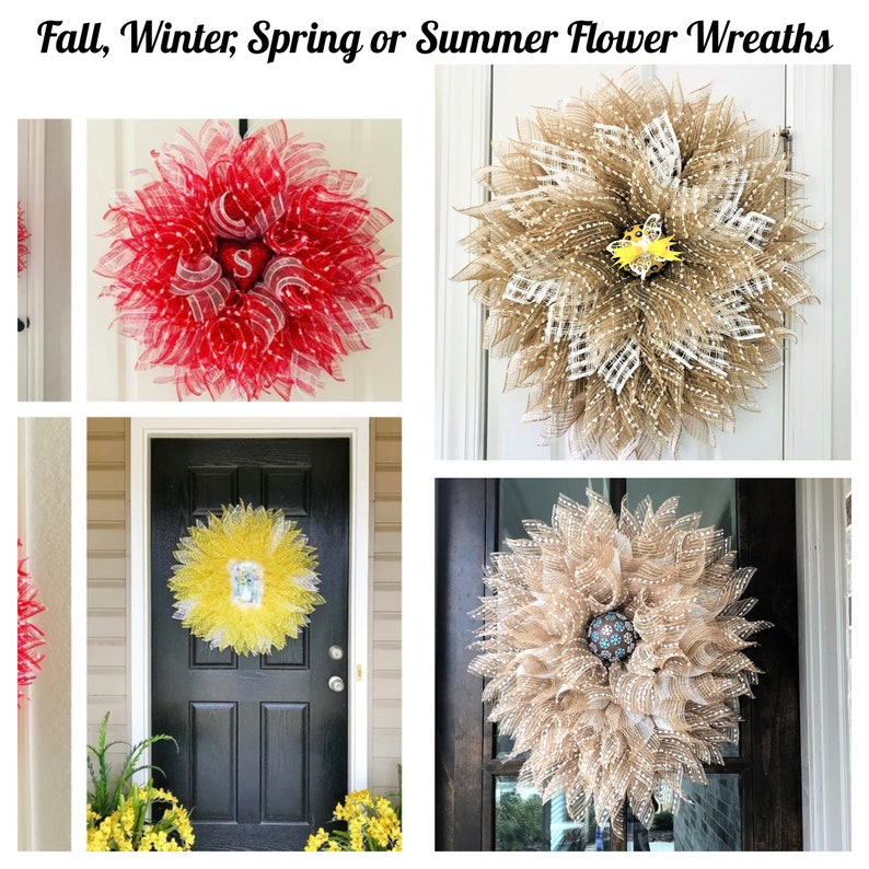 Flower Wreath Tutorials Package: Multiple Flower Wreath - Etsy