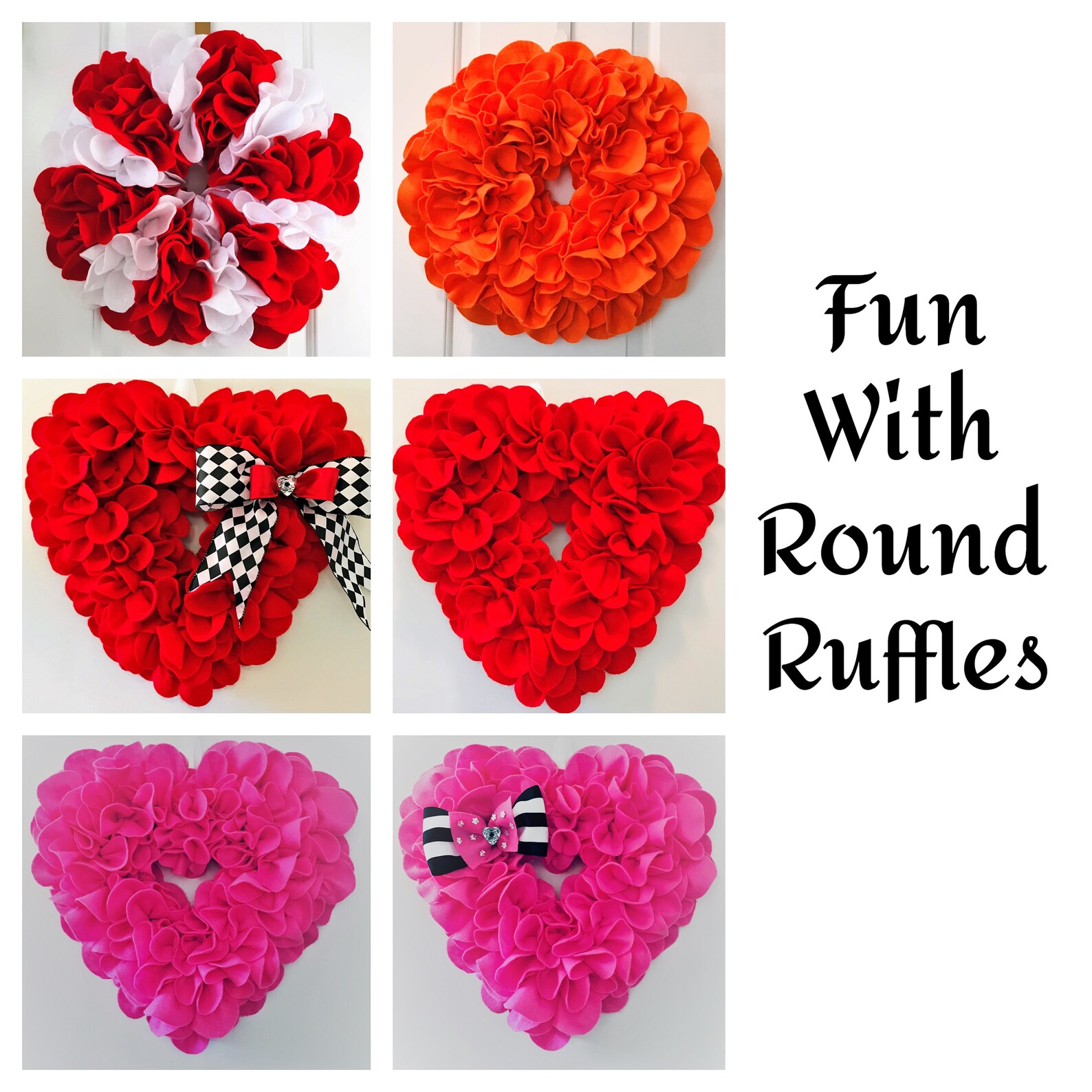 Sunburst & Ruffle Wreaths Tutorial Learn How to Make - Etsy