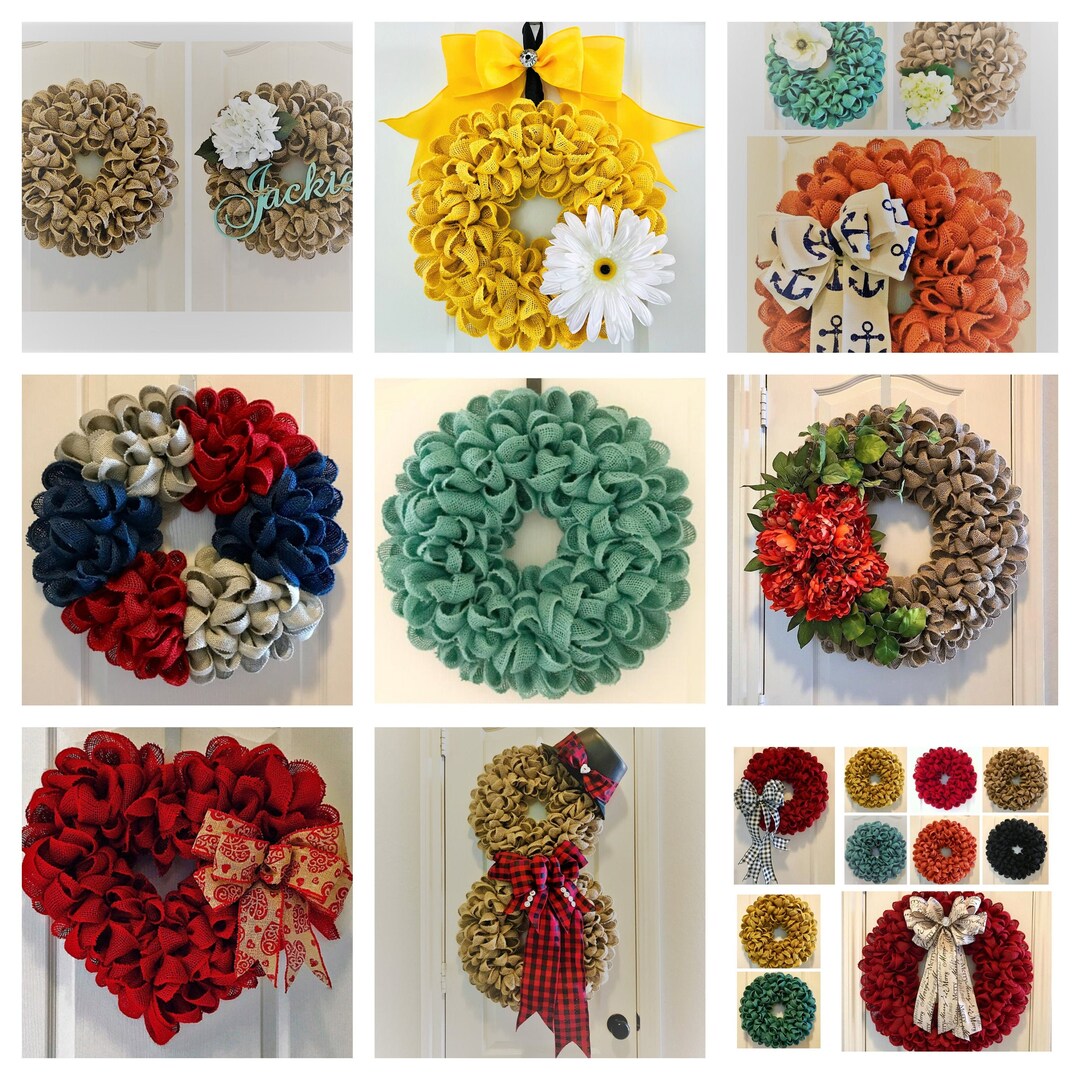 Burlap Wreath Tutorial~ Learn How to Make This Unique Style Burlap ...