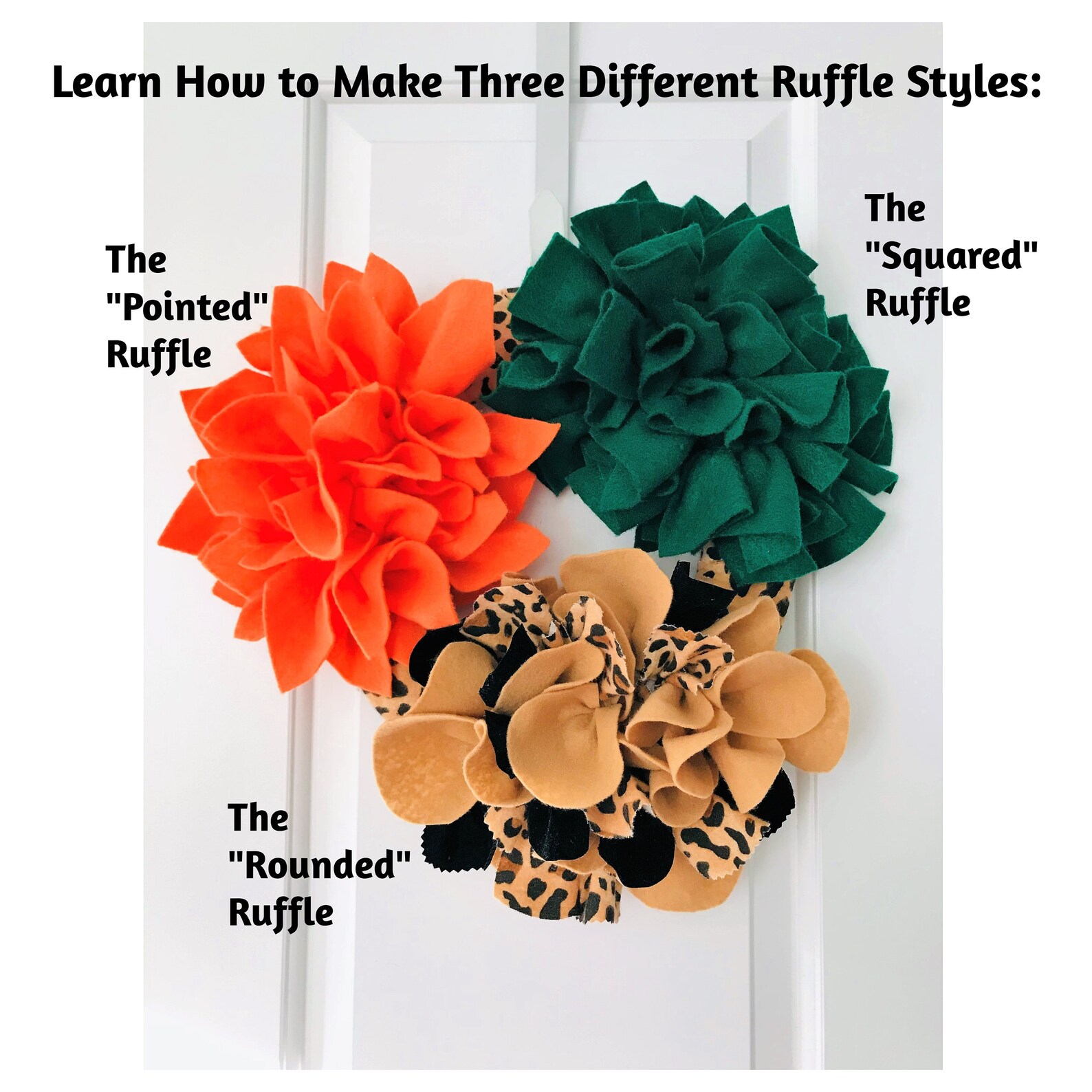 Sunburst & Ruffle Wreaths Tutorial Learn How to Make - Etsy
