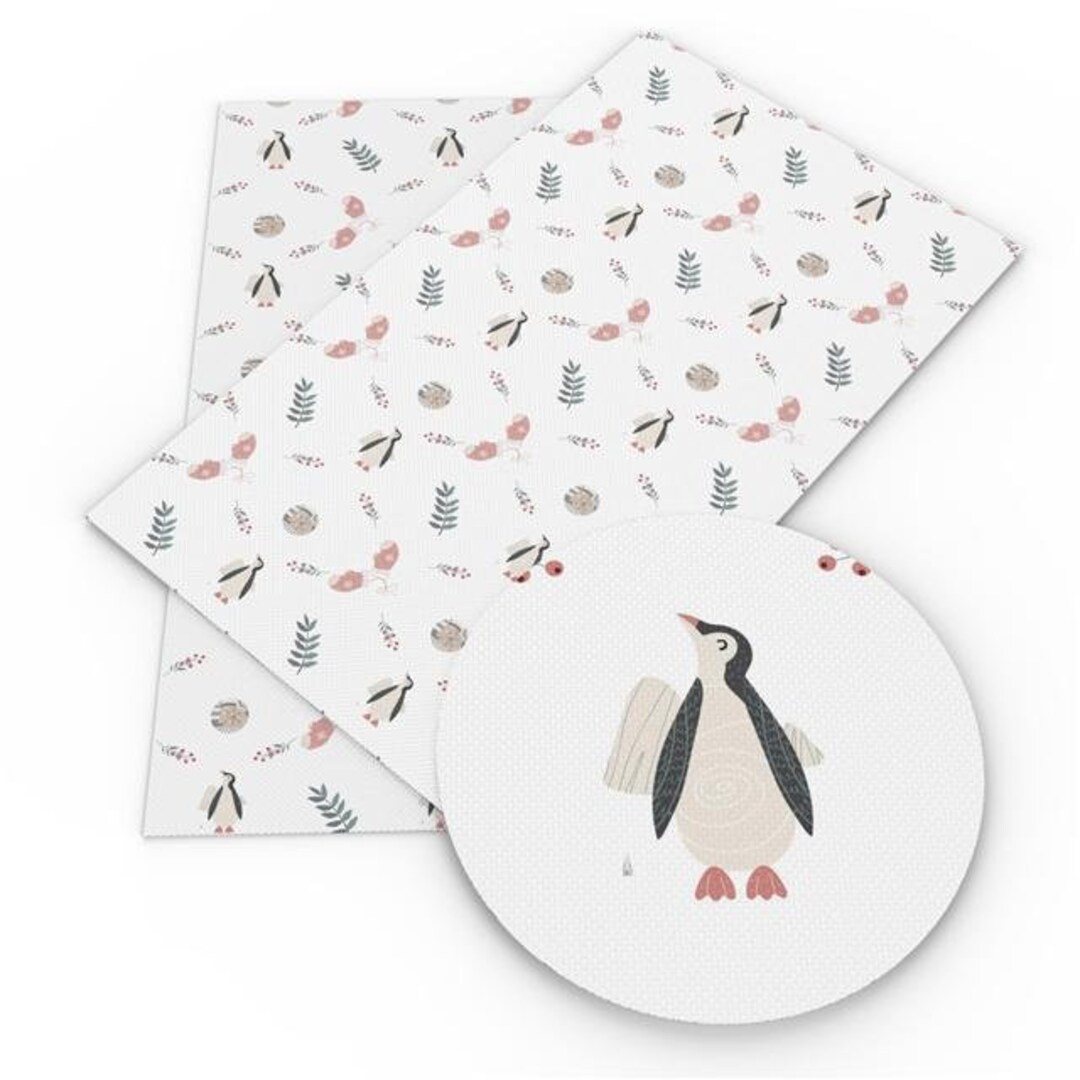 Rustic Penguin Sheet Faux Leather Sheets for Bows, Earrings, Wallets ...