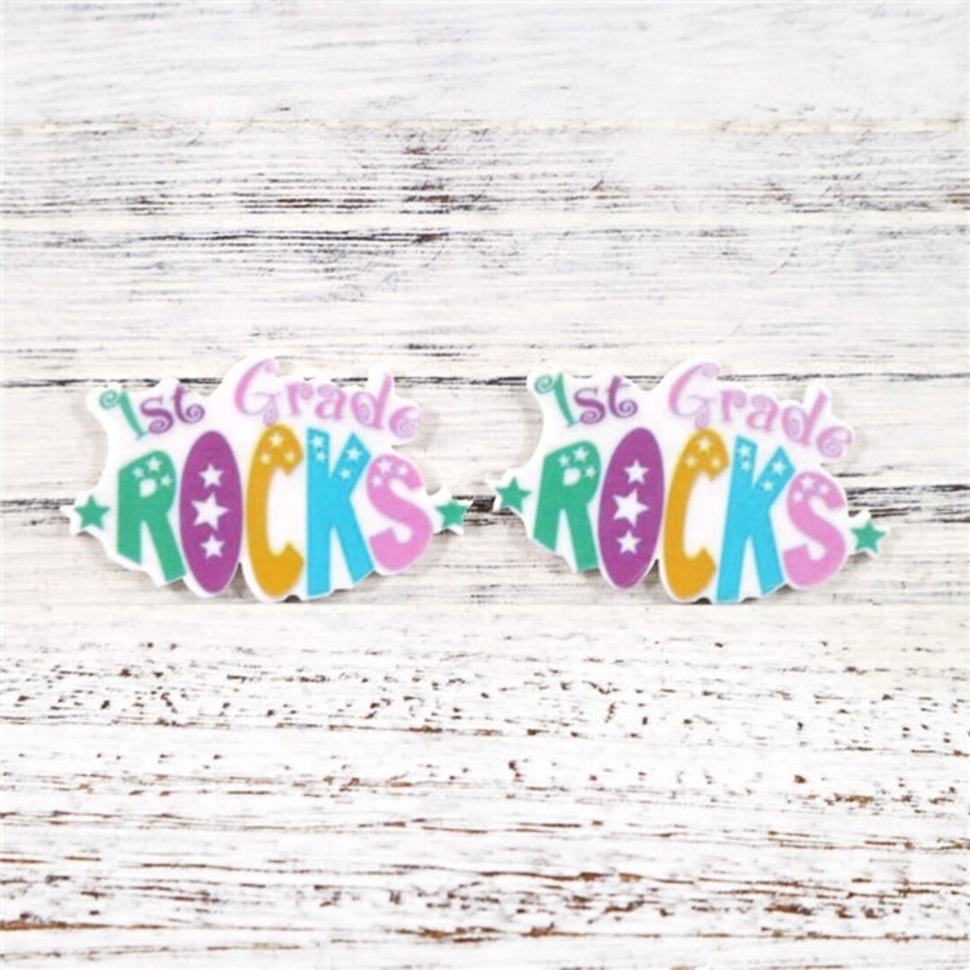 First Grade Rocks Planar Resin - Pack of 5 - Etsy