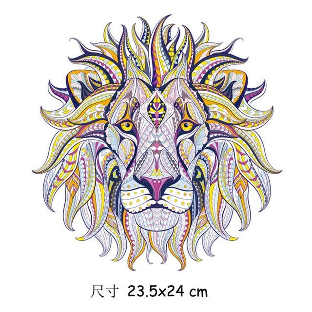 Geometric Lion Iron on Transfer - Etsy