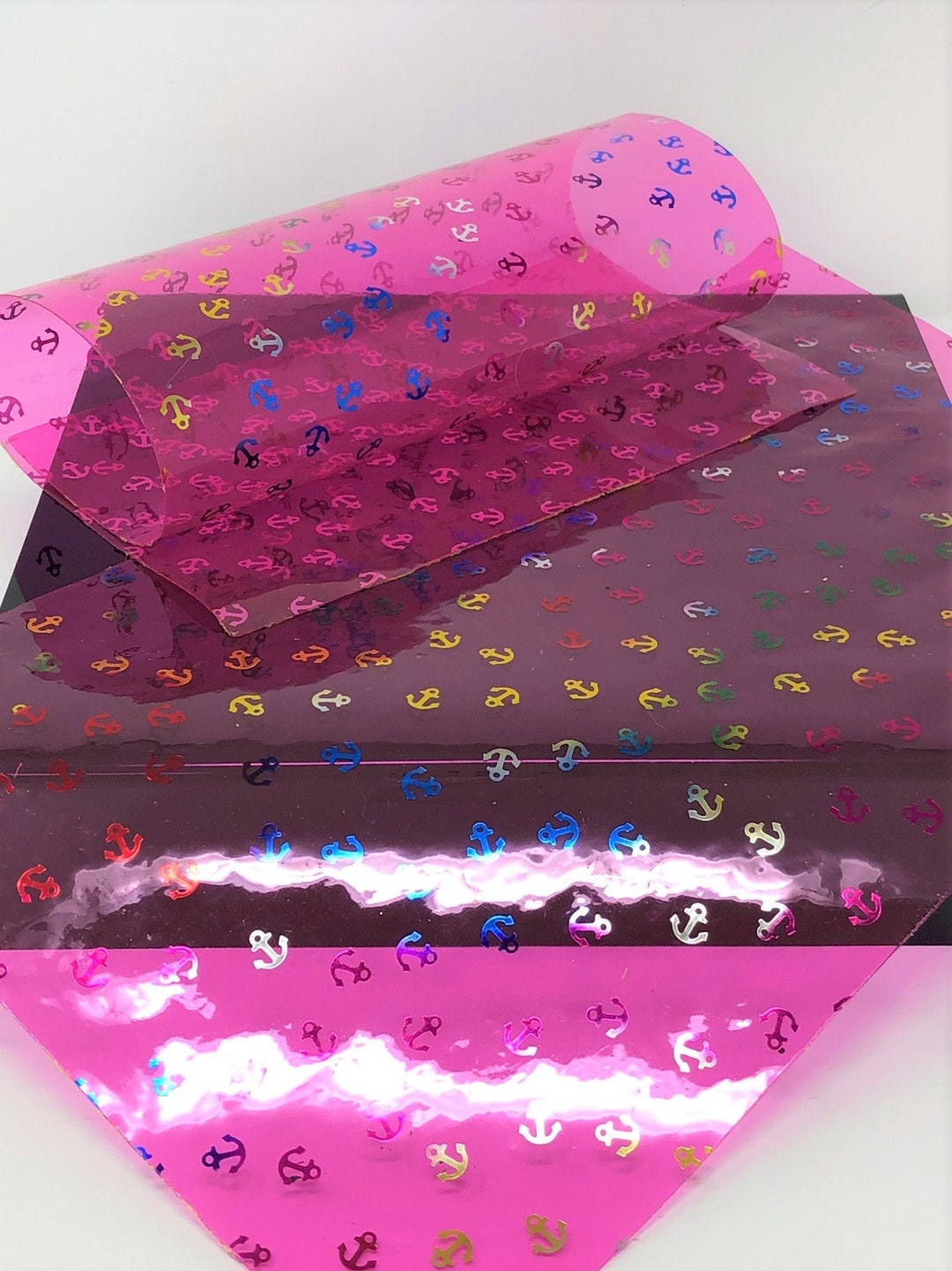 Hot Pink Anchor Jelly Sheet - Jelly Sheets for Pool Bows, Clear Bows ...