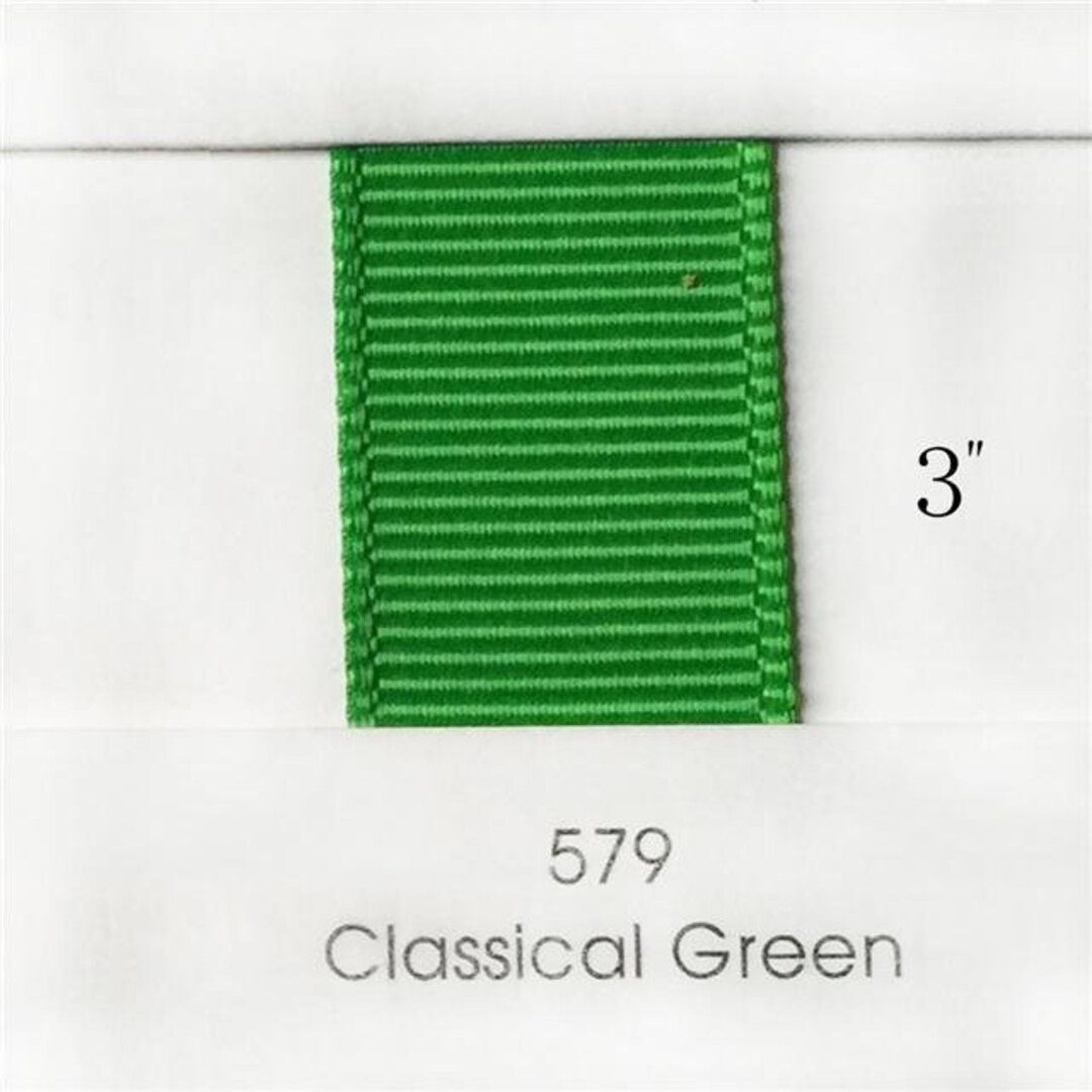 3" Solid Classical Green Ribbon - Ribbon for Bow Making - Bow Making ...
