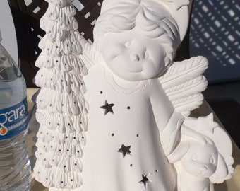 Kimple Millennium Angel Ready to Paint 12 Ceramic Bisque - Etsy