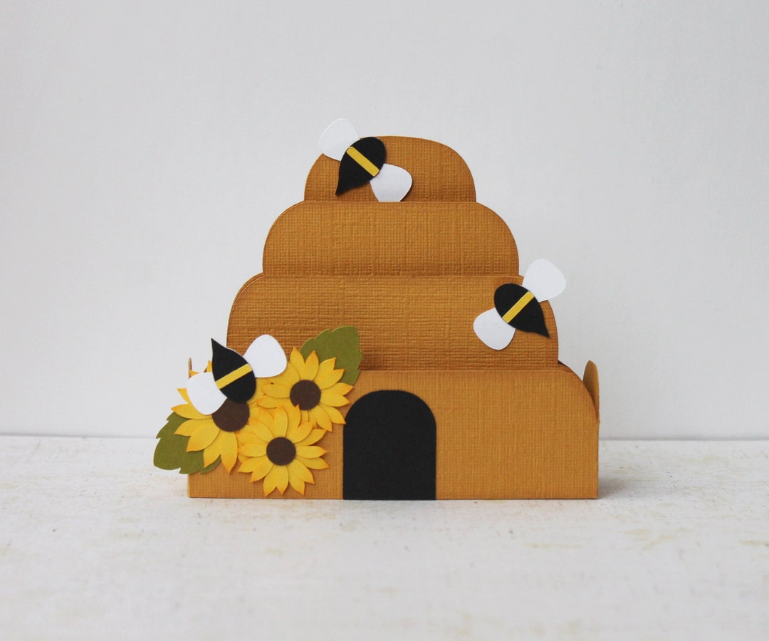 Beehive Card - 3D Card - Bee Box Card - Mini Greeting Card - Any ...