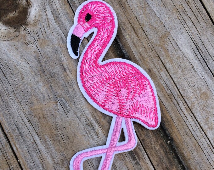 Flamingo Patch Vintage Embroidered Patch Bird Patch Patch - Etsy