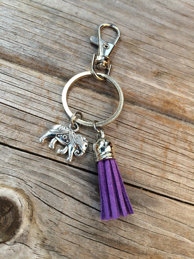 Elephant Tassel Keychain Elephant Keychain Keychain Purse | Etsy