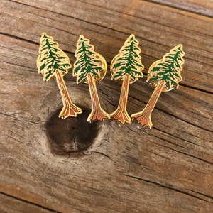 Redwood Enamel Pin, Hard Enamel Pin, Brooch, Gold Pin, Lapel Pin, Tree ...